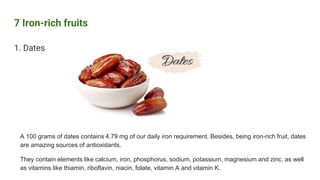 Iron Rich Fruits You Should Totally Know | PPTX