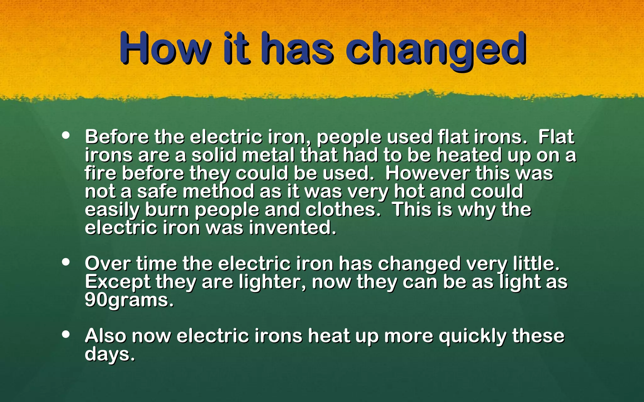 Irons by eliza | PPT