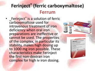 Iron therapies | PPTX