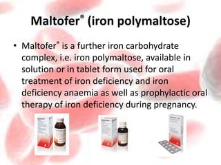 Iron therapies | PPTX