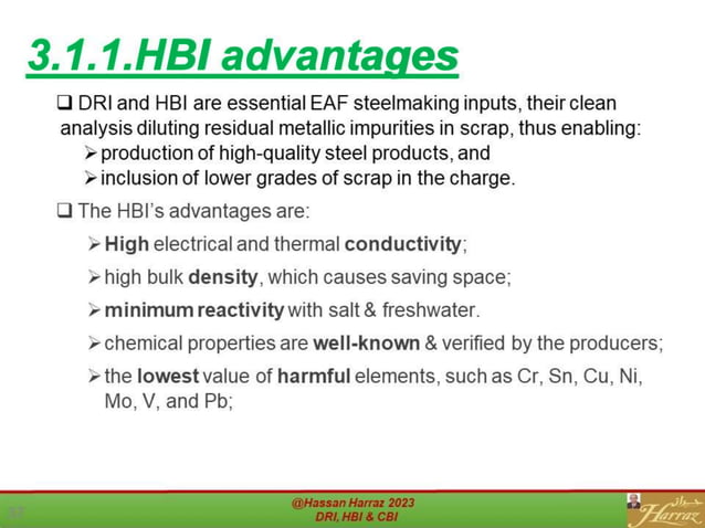 Iron Types-HBI-DRI.pdf | Chemistry | Science