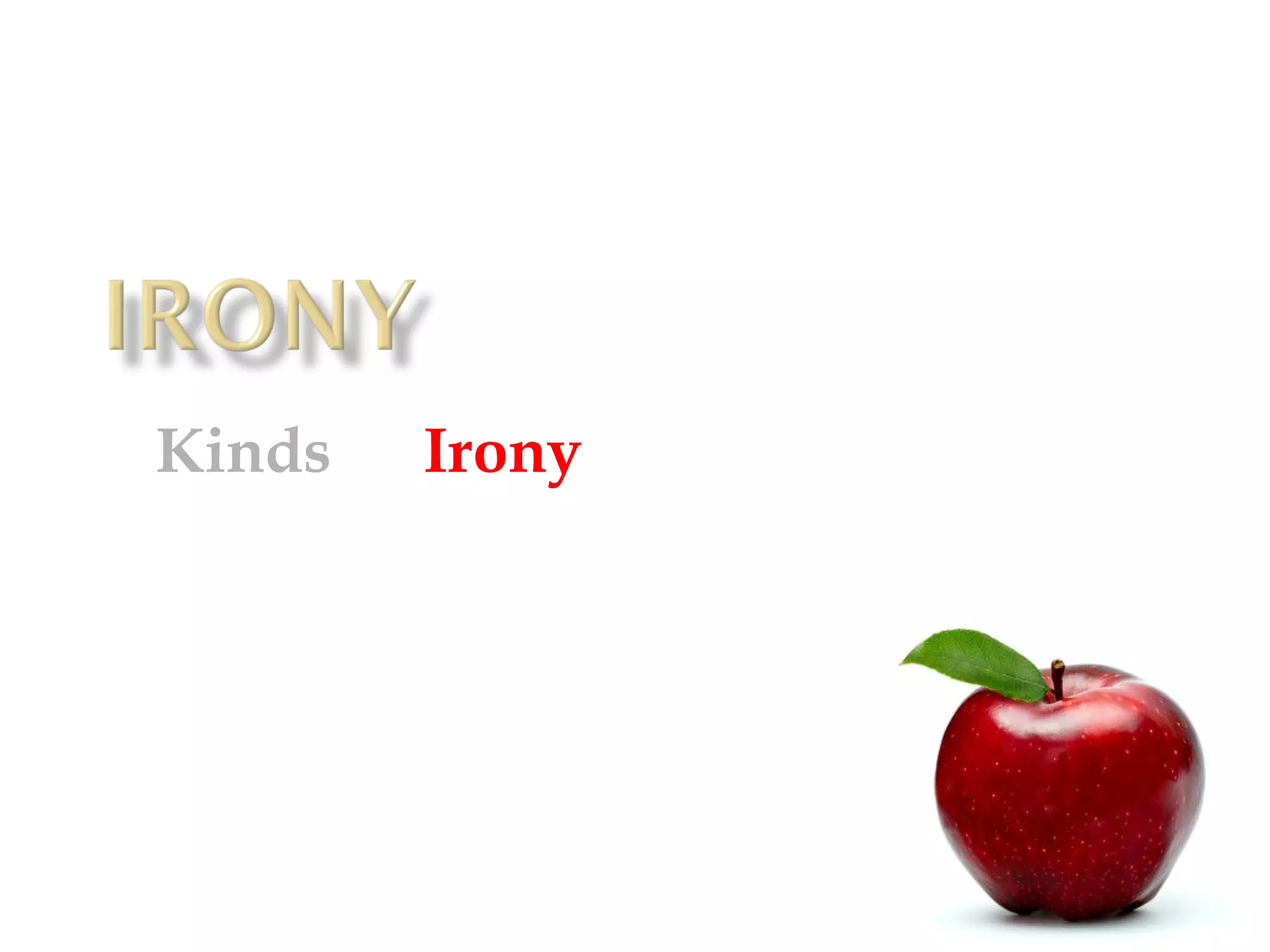 Three Types of Irony | PPT