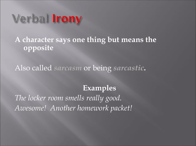 Three Types of Irony | PPT | Humor and Satire | Pop Culture