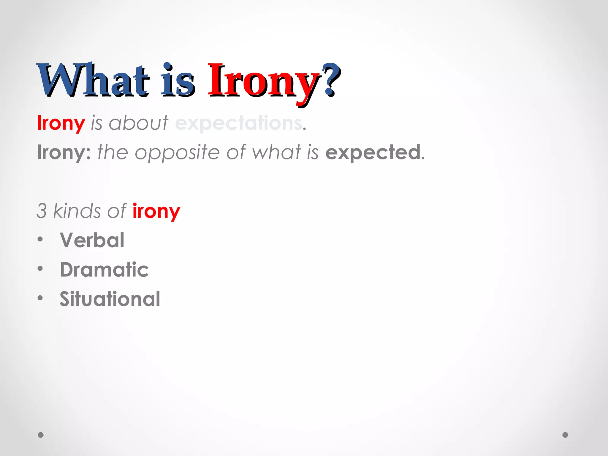 Type of Irony | PPT