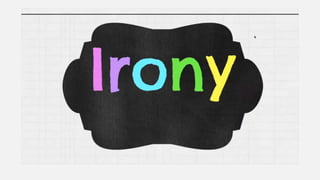 Discover The types of Irony - Grade 7 English Lecture | PPT