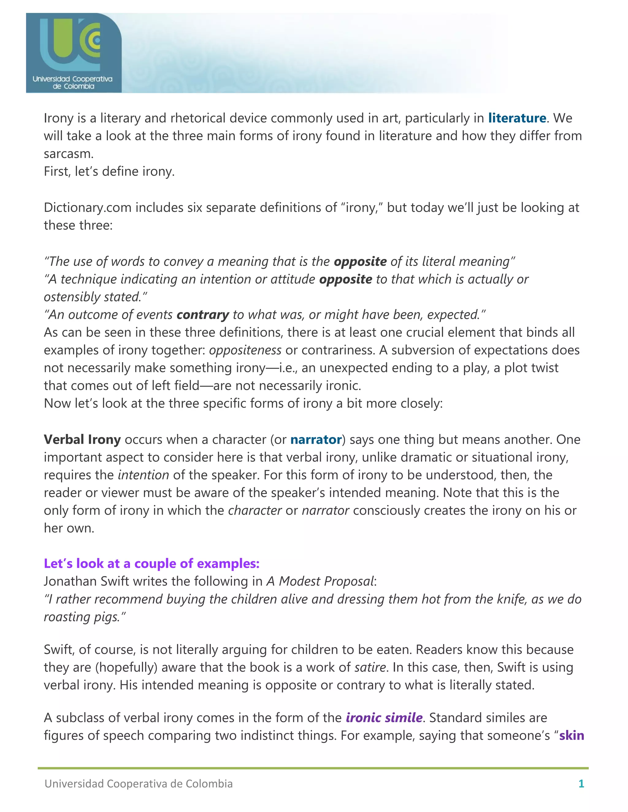 Irony | PDF