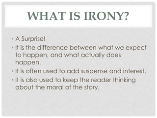 Irony and lamb to the slaughter intro lesson | PPT