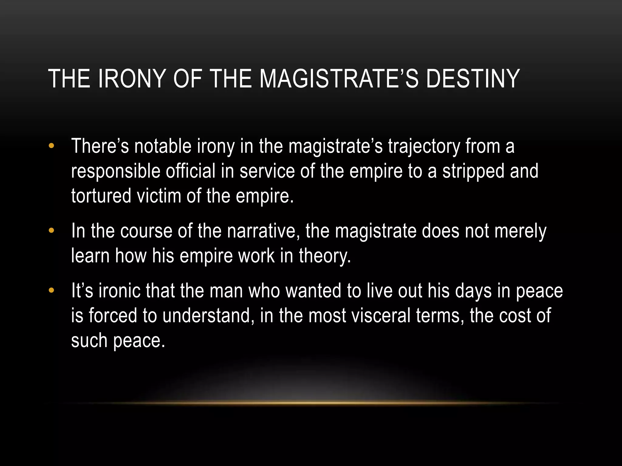 Irony and symbol in waiting for barbarians | PPT