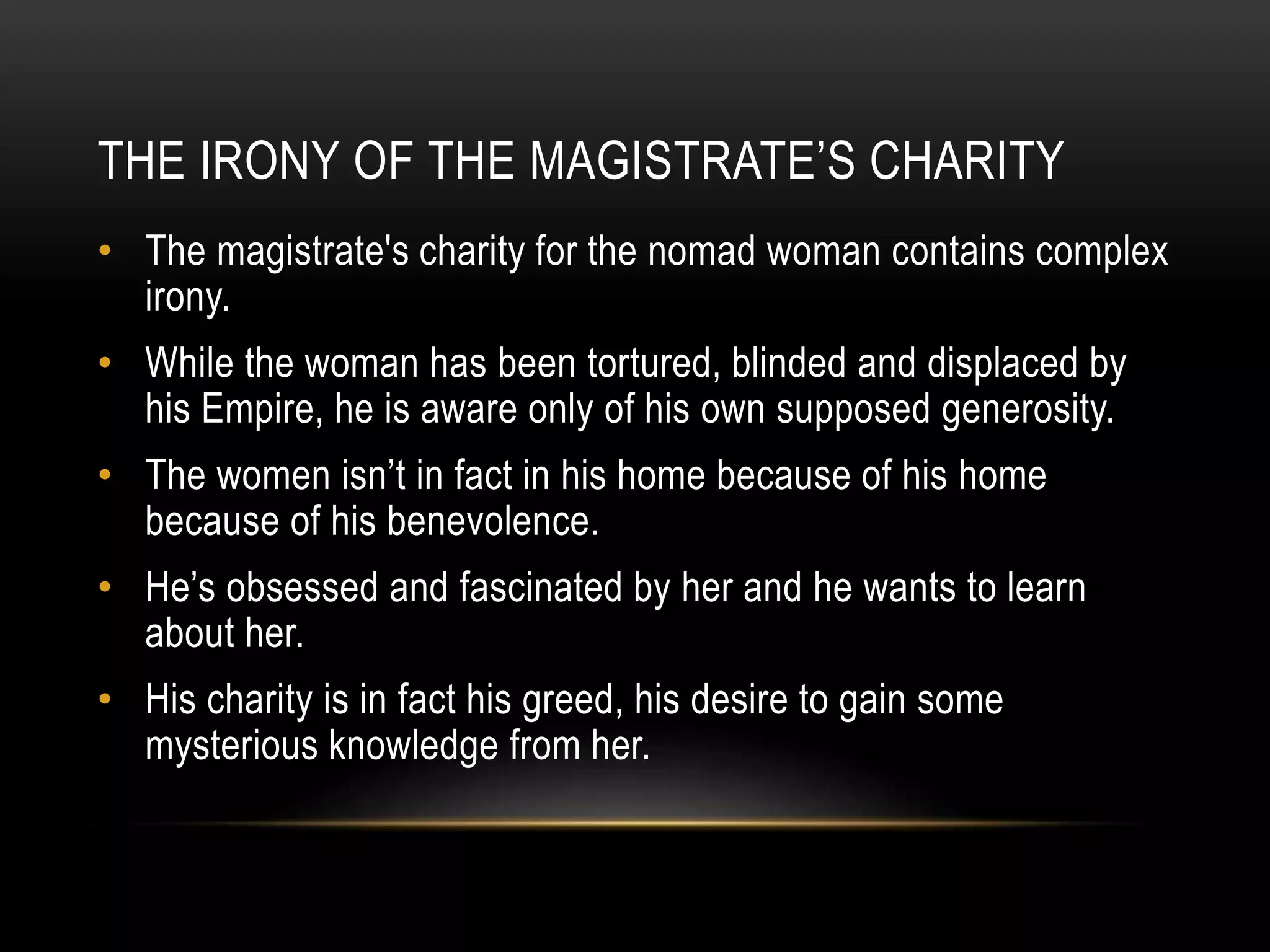 Irony and symbol in waiting for barbarians | PPT
