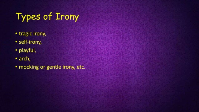 Irony as a principle of structure | PPTX