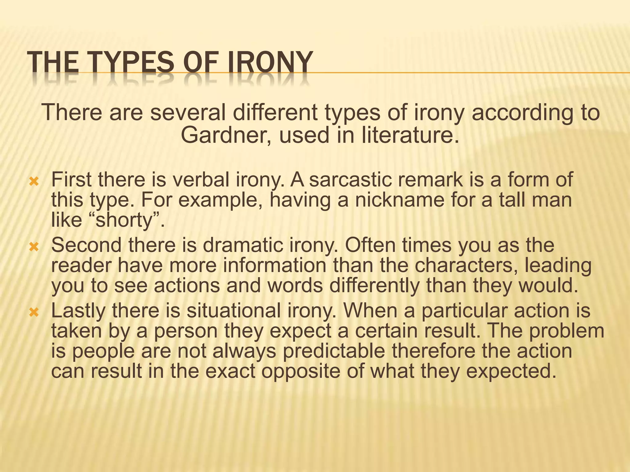 Irony in literature | PPTX