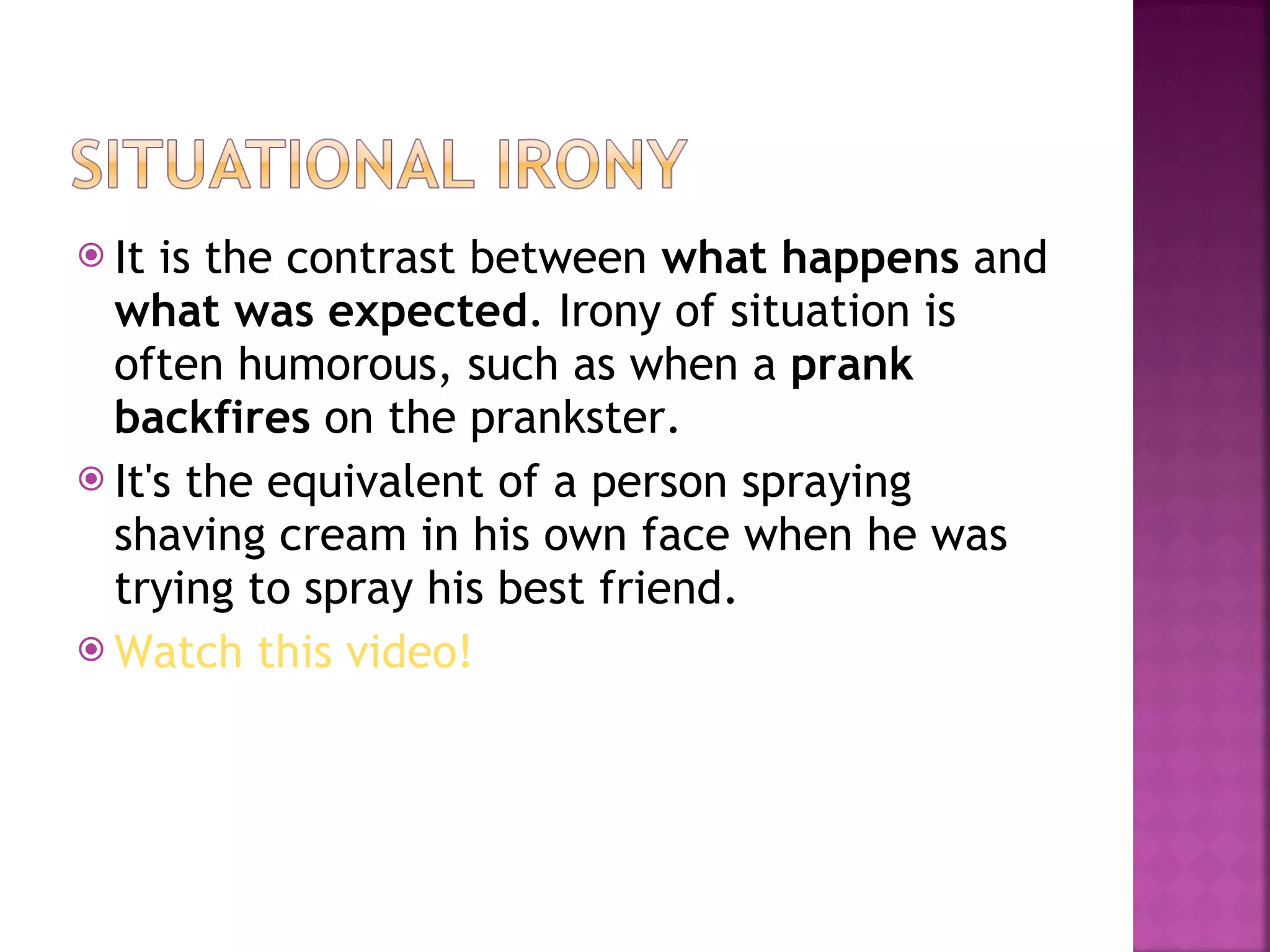 Irony notes for tw | PPT