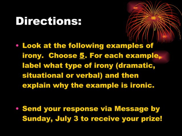 Irony power point assignment | PPT