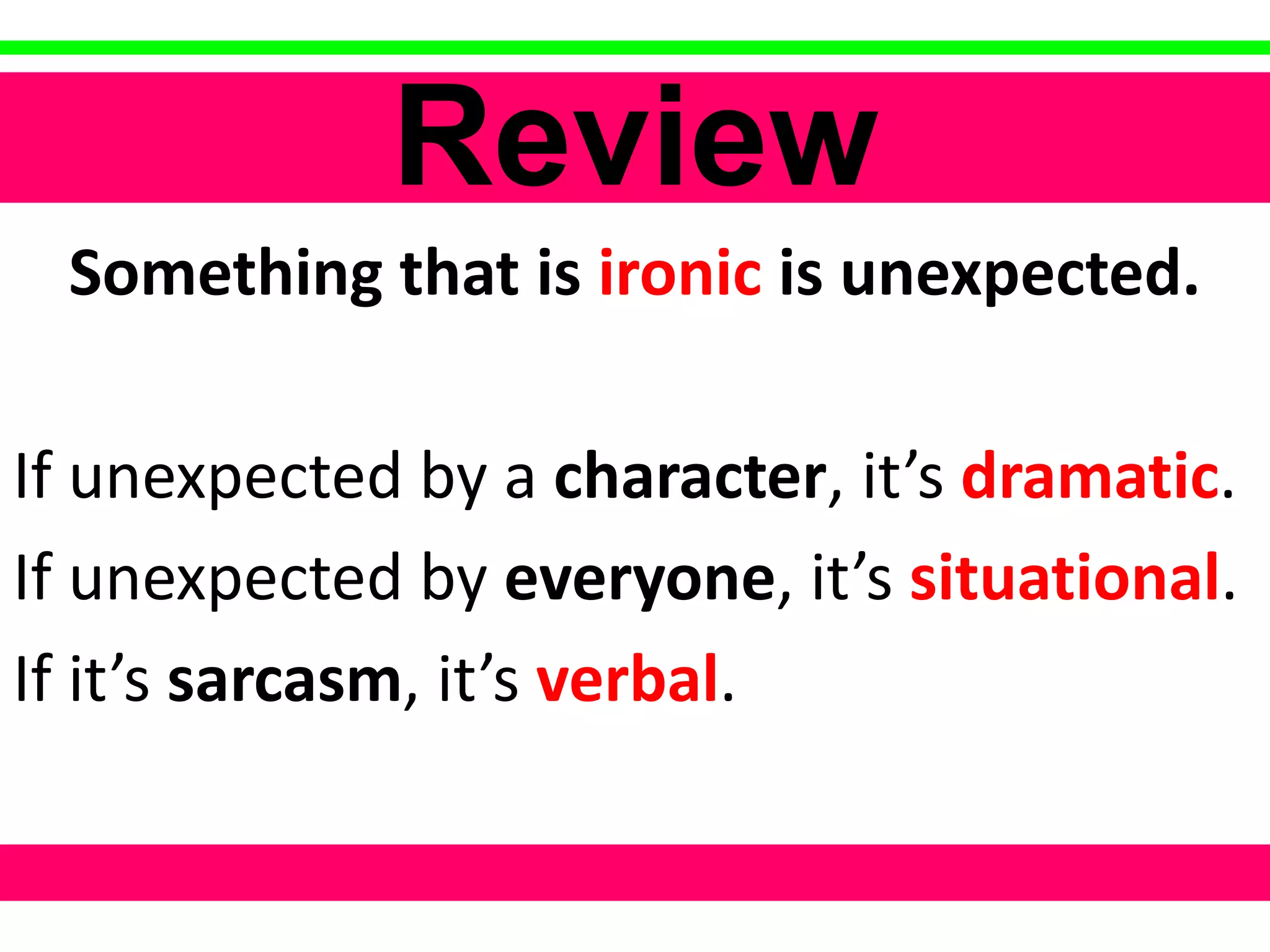 Irony (types of irony) | PPTX