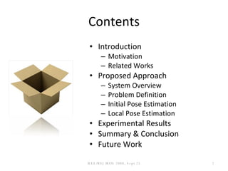 IEEE/RSJ IROS 2008 Real-time Tracker | PPT | Graphics Software ...