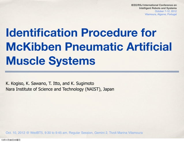 Identification Procedure for McKibben Pneumatic Artificial Muscle Systems | PDF | Physics | Science