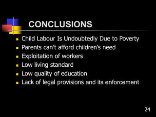 Child Labor and its devastating effects on society | PPT