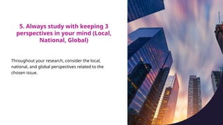 Individual report of global perspective. | PPTX