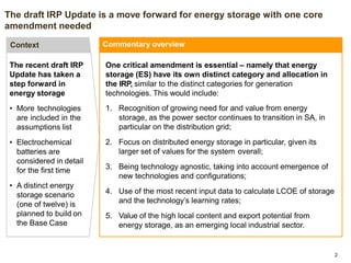 Bushveld Energy's commentary on South Africa's Draft IRP | PPT