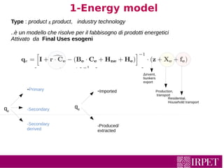 Irpet reef: un modello biregionale Input-Output economico/energetico ...
