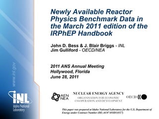 IRPhEP 2011 | PDF | Chemistry | Science