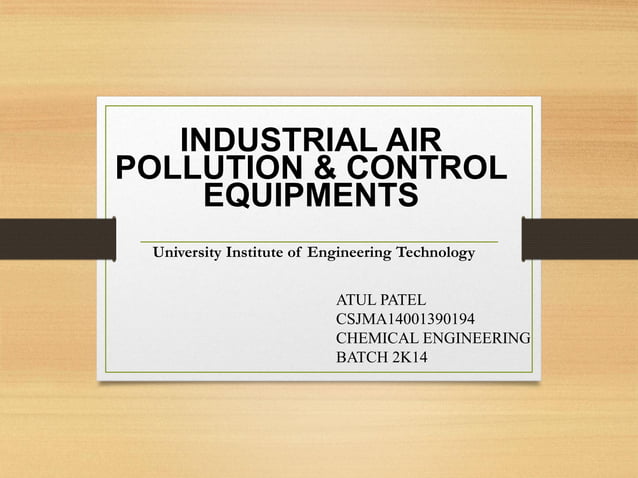 Industrial air pollutant control devices | PDF