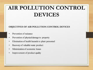 Industrial air pollutant control devices | PDF