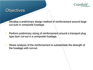 Design Methods for Large Cut-outs in Composite Fuselage Structures | PPT