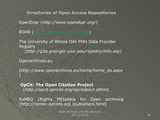Institutional Repositories | PPT
