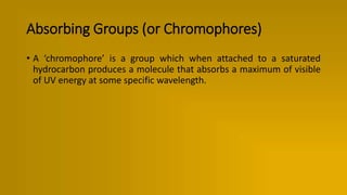 Theory of UV-Visible Spectroscopy ppt | PPTX