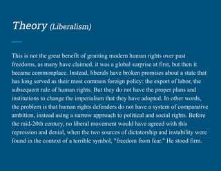 Human rights in international relations & liberalism | PDF