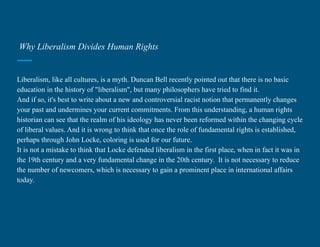 Human rights in international relations & liberalism | PDF