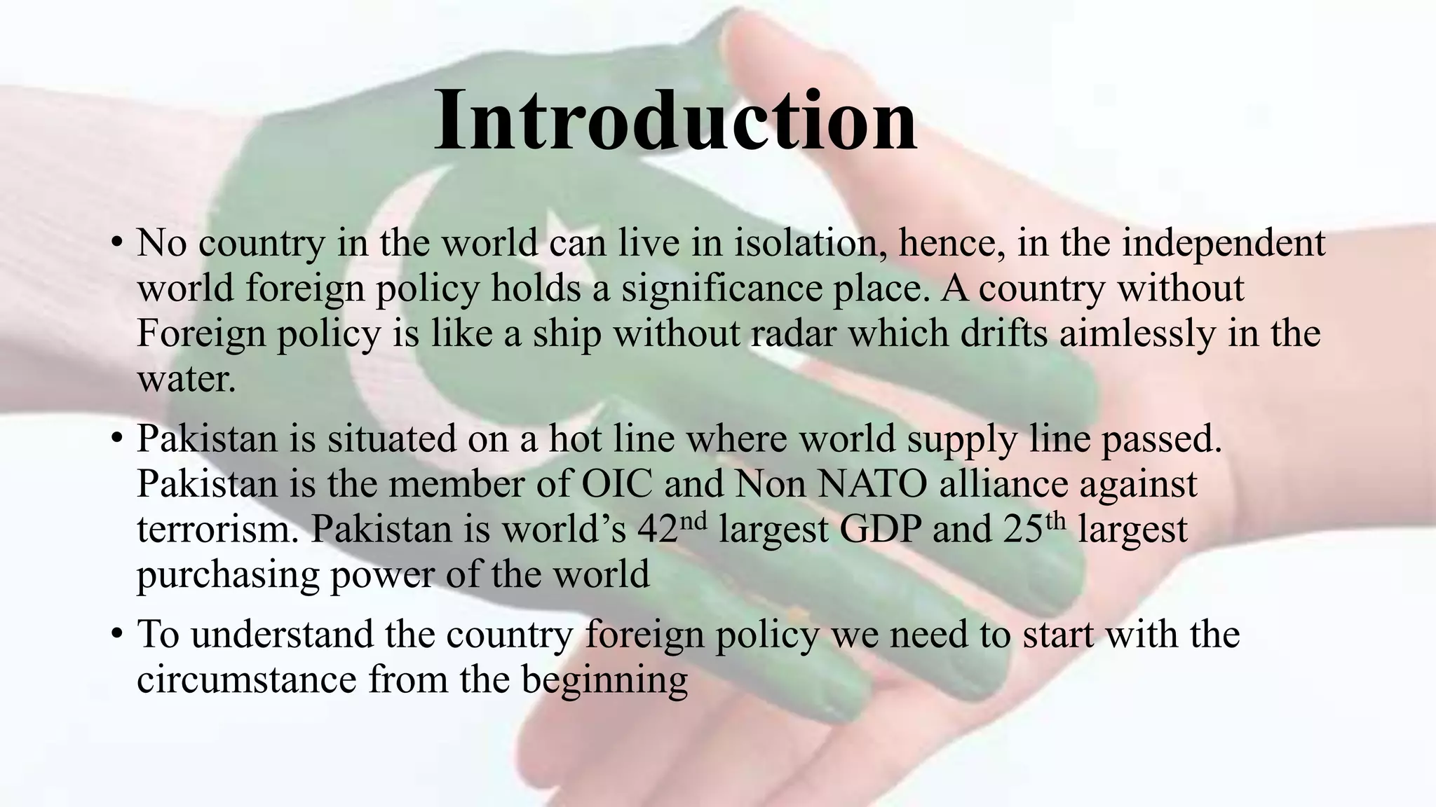 challenges of Pakistan foreign policy | PPTX