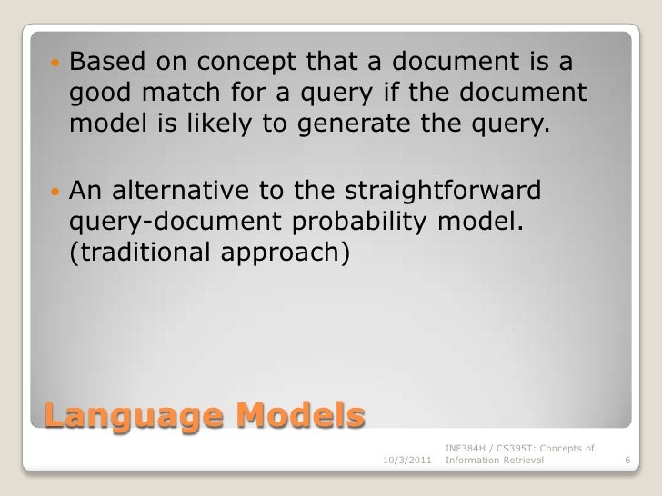 Language Models For Information Retrieval