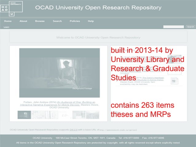 OCAD University Open Research Repository | PPT | Publishing Industry ...
