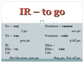 Conjugar El Verbo Ir En Presente Pasado Y Futuro, 50% OFF