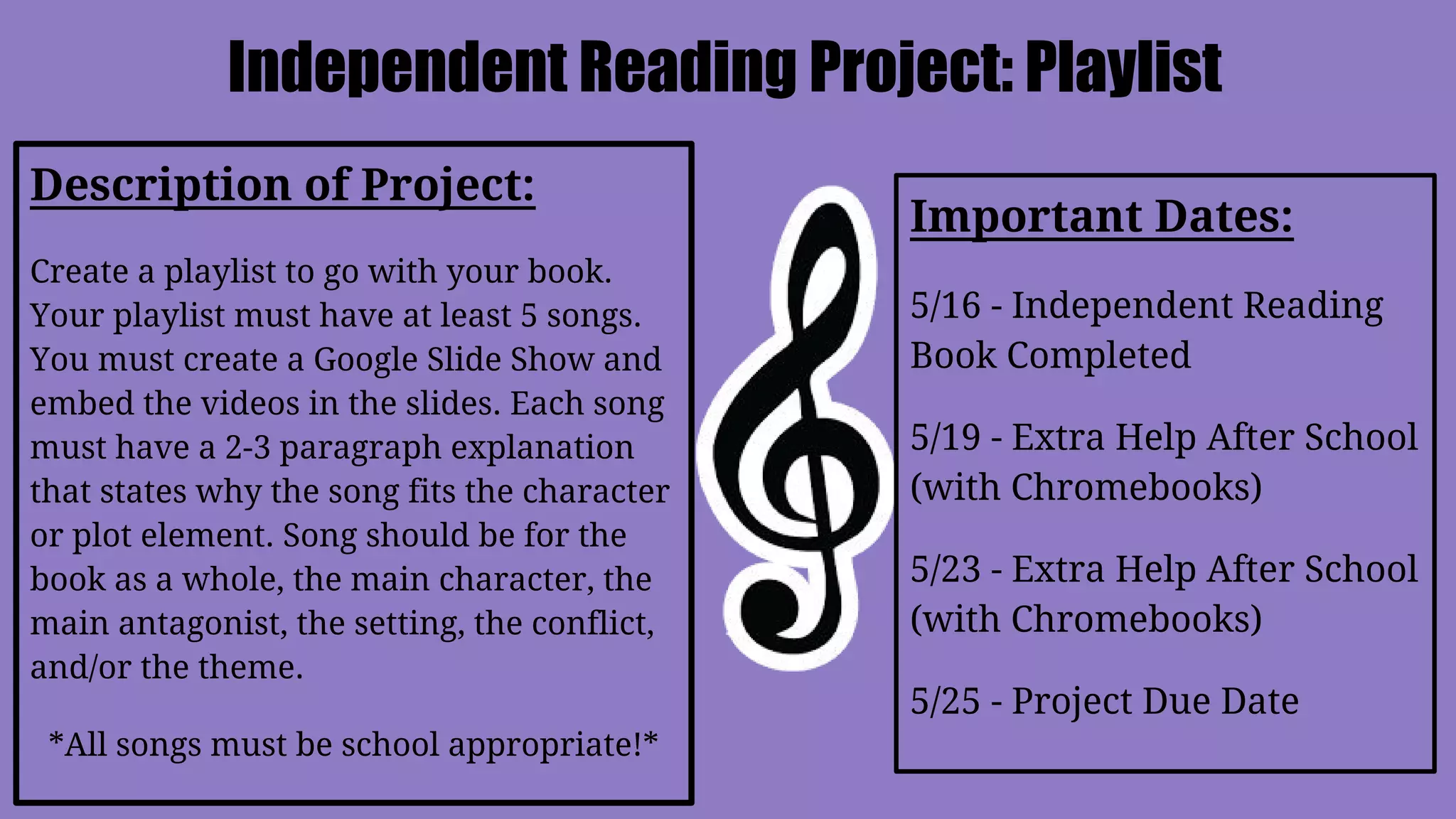 Independent Reading Project: Playlist | PDF