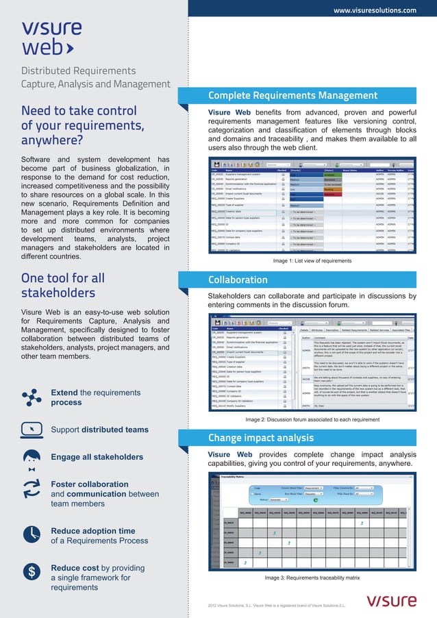 Visure Web Distributed Requirements Capture Analysis and Management | PDF