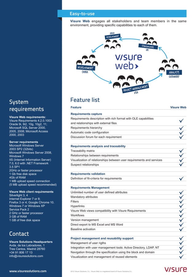 Visure Web Distributed Requirements Capture Analysis and Management | PDF