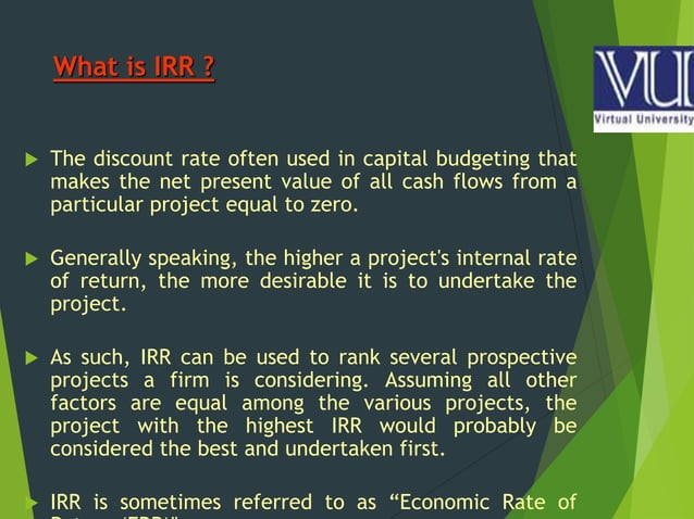 Irr | PPT | Stocks and Bonds | Personal Investing