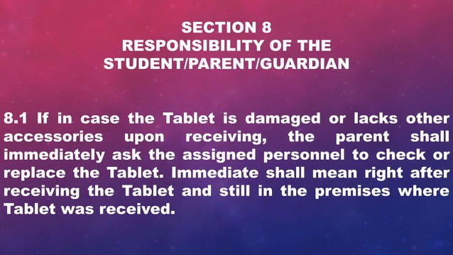 Rules and Guidelines (Tablets) | PPTX