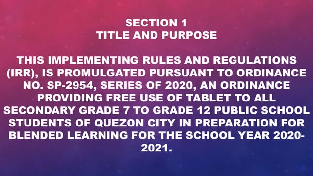 Rules and Guidelines (Tablets) | PPTX