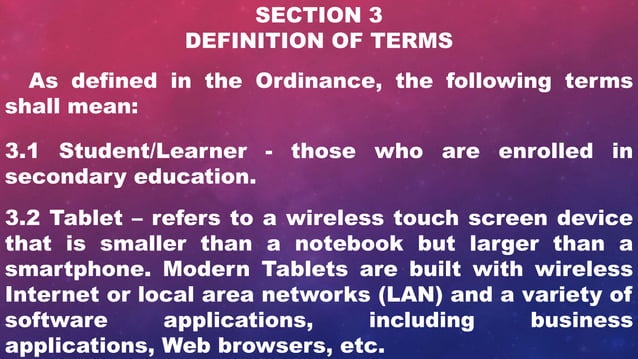 Rules and Guidelines (Tablets) | PPTX