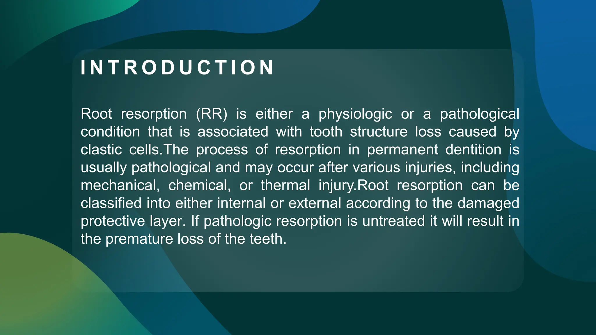 INTERNAL ROOT RESORPTION AND ITS CLINICAL MANAGEMENT | PPTX