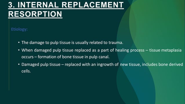 INTERNAL ROOT RESORPTION AND ITS CLINICAL MANAGEMENT | PPTX | Dental ...