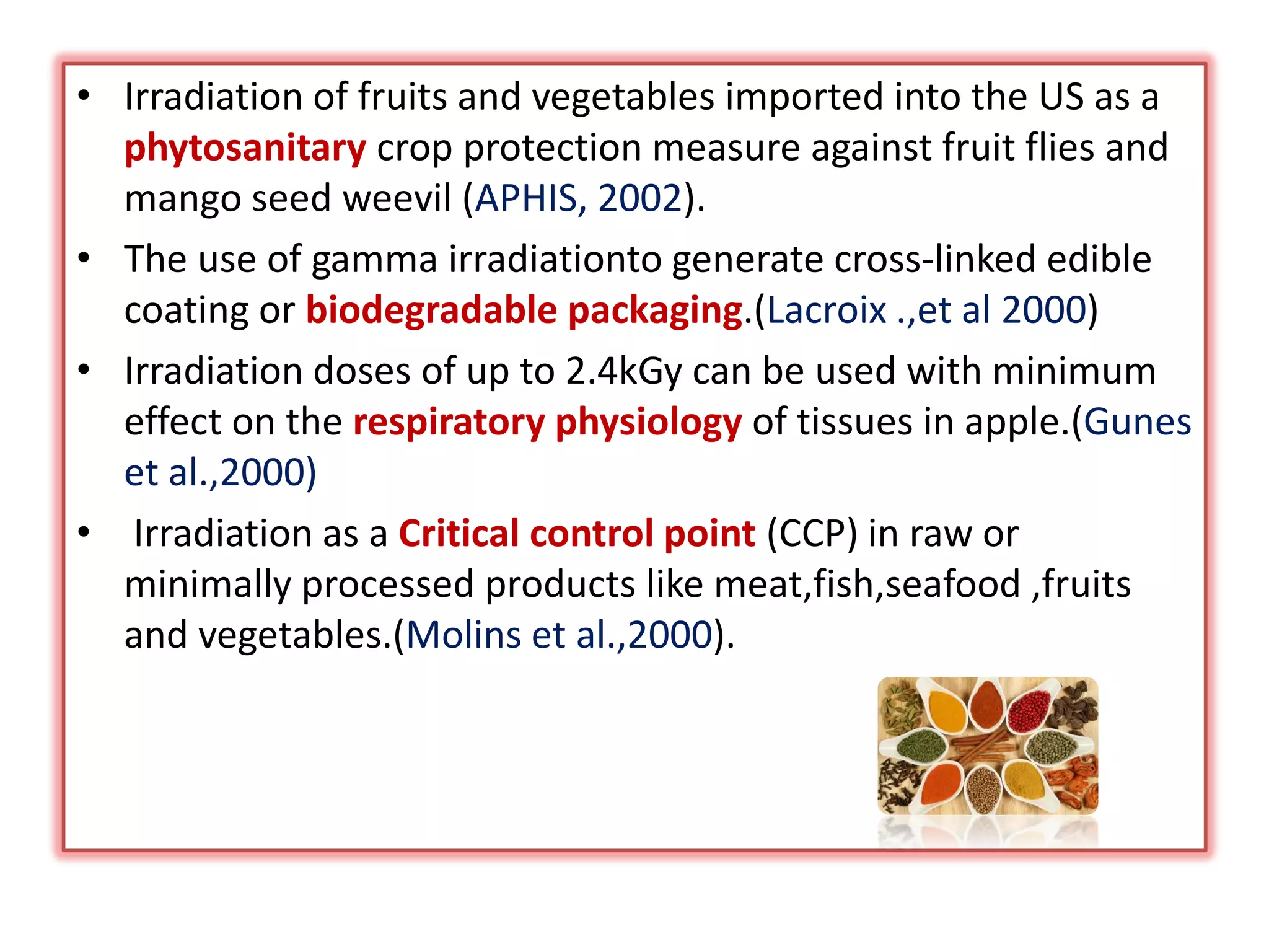 Application of irradiation technology in food industry | PDF