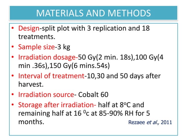 Application of irradiation technology in food industry | PDF ...