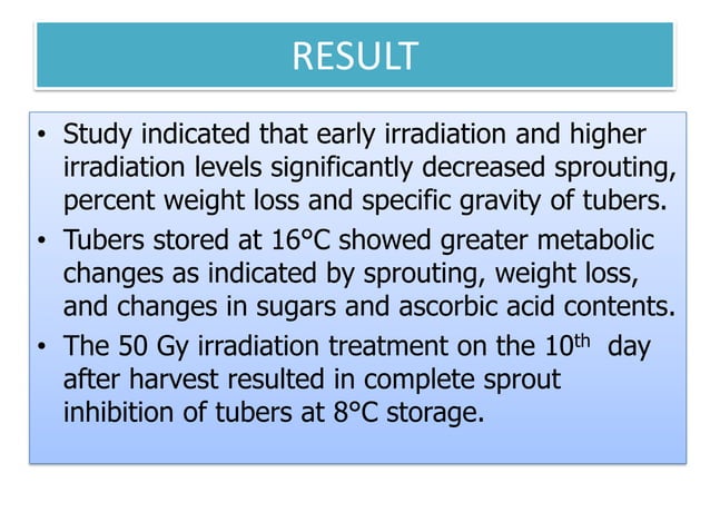 Application of irradiation technology in food industry | PDF ...