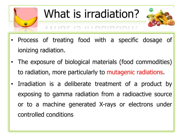Application of irradiation technology in food industry | PDF ...