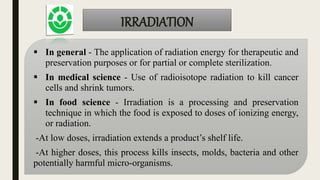 Irradiation of Seafood | PPTX